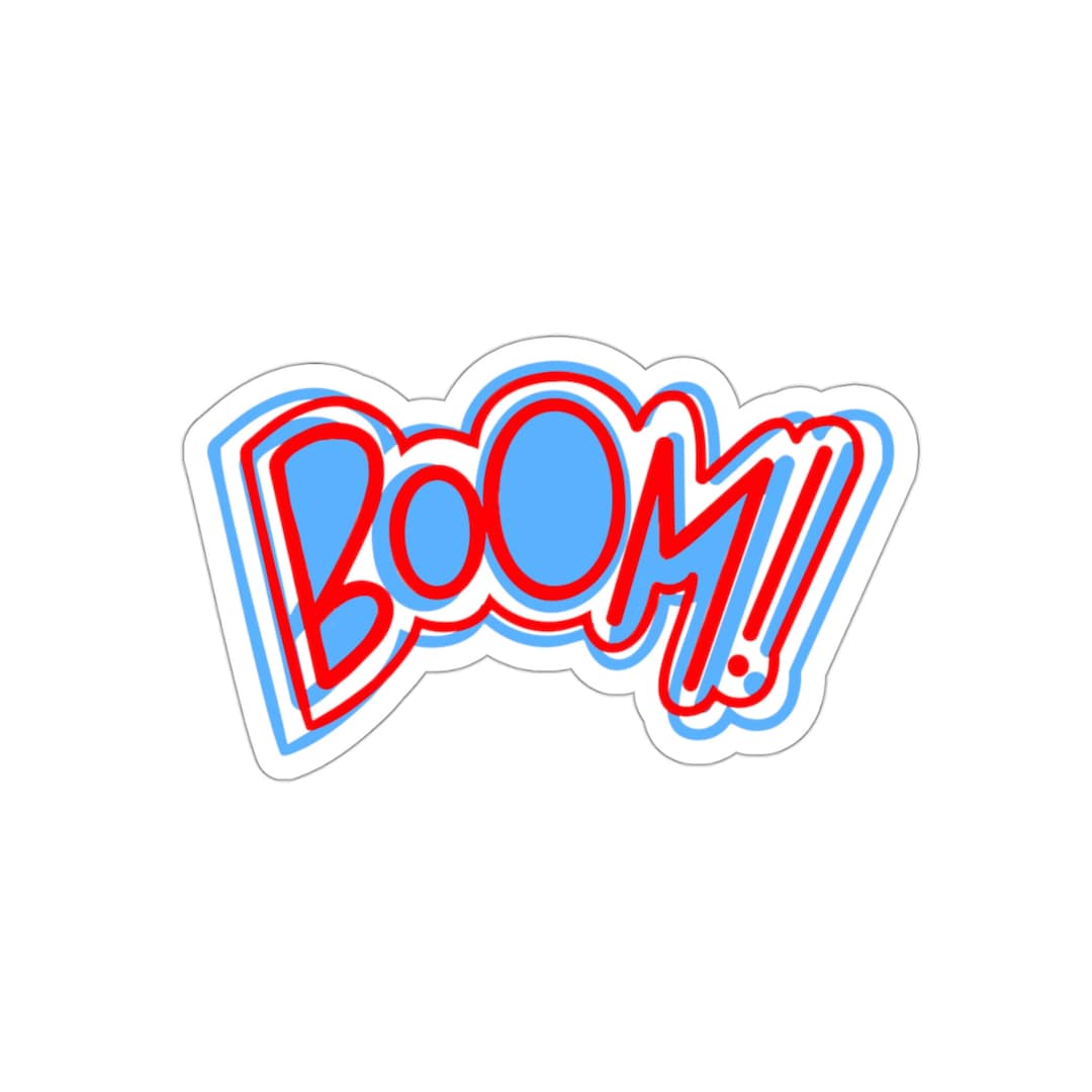 Comic Action Bubble Sticker - Comic + Boom - Etsy