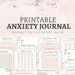 Anxiety Printable Worksheets Self Care Printable Planner Anxiety ...