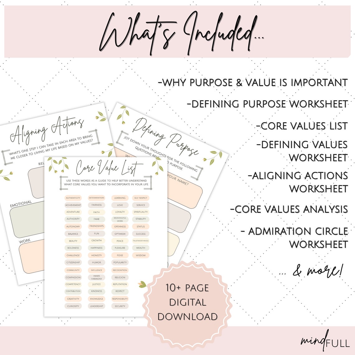 Values Processing, Thought Processing Journal Prompts for Daily Self ...