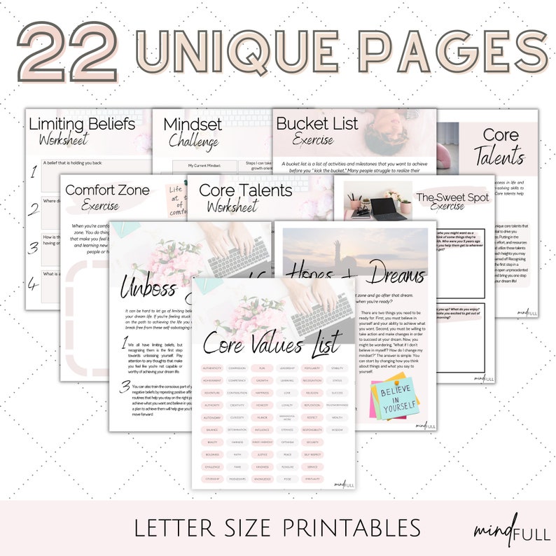 Core Belief Worksheet Core Values Assessment Worksheets With Core ...