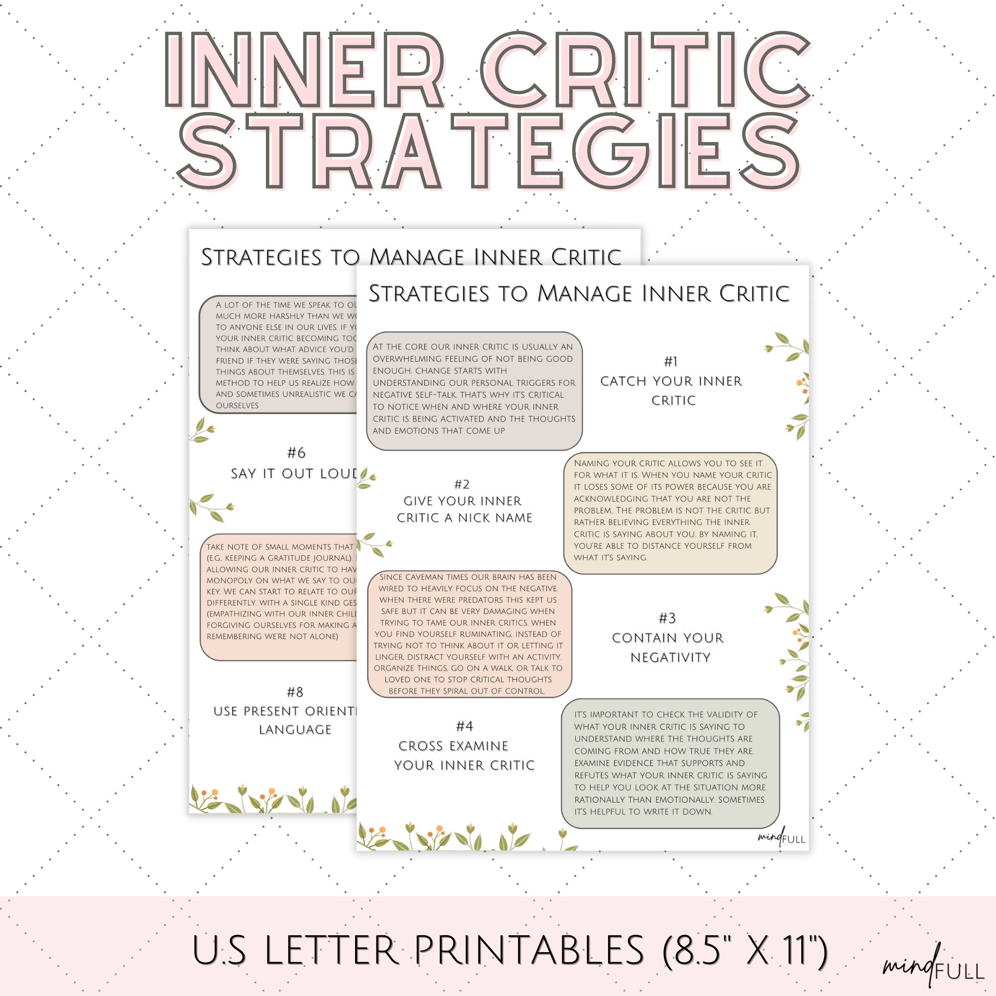 Mental Health Printable Worksheets | Challenging Negative Automatic ...