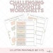 Mental Health Printable Worksheets | Challenging Negative Automatic ...