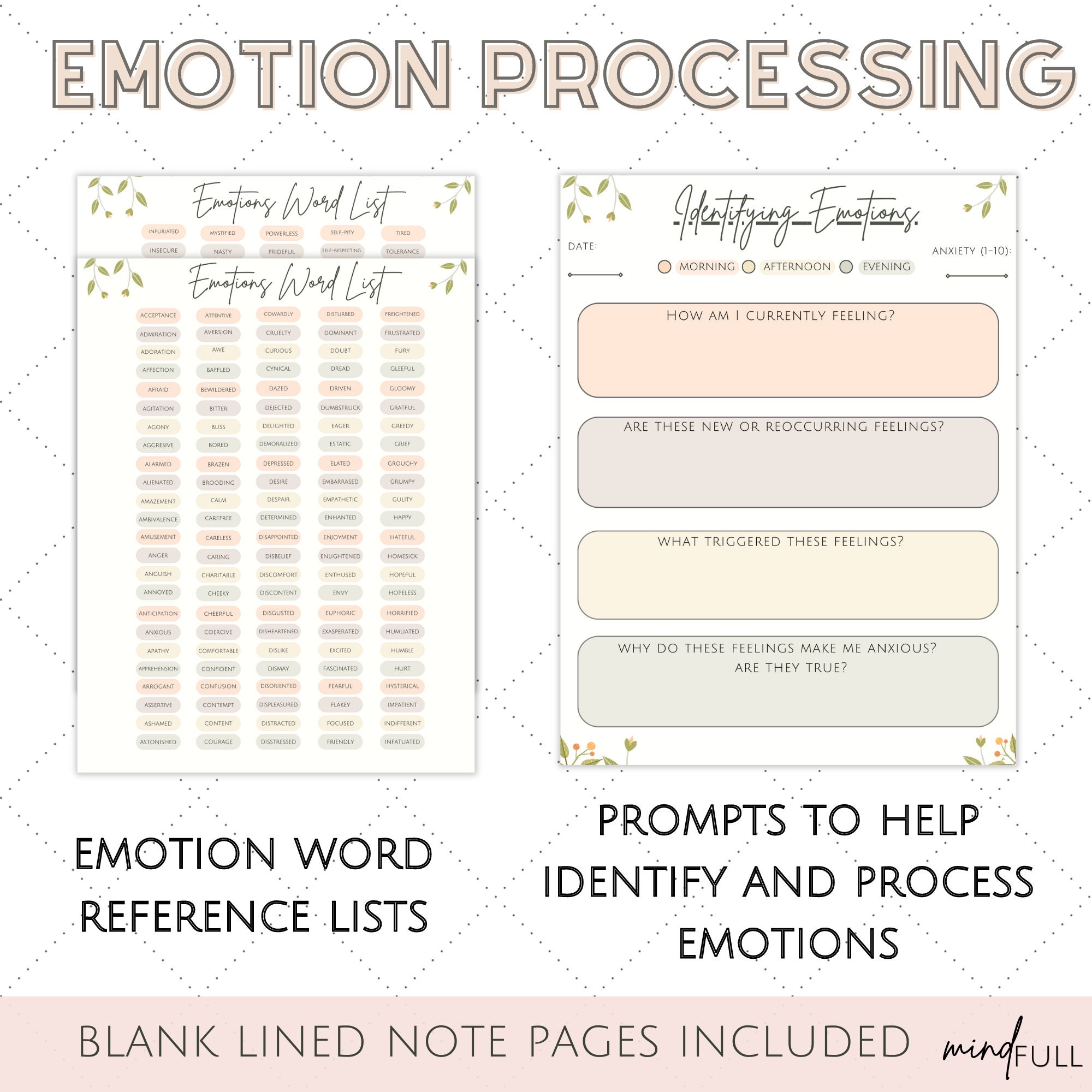 Anxiety Relief Printable Worksheets Anti Anxiety Journal Digital ...