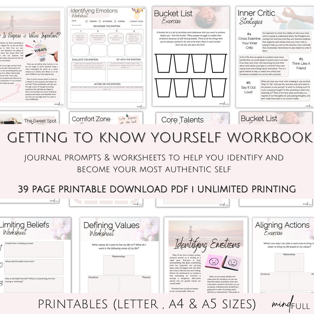 Who Am I Journal Prompts for Shadow Work & Self-discovery | Mental ...