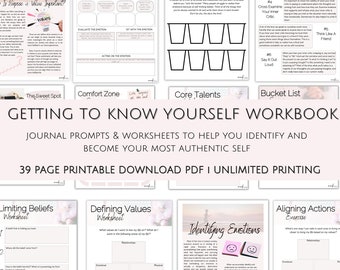 Get to Know Yourself Guided Journal Prompts, Digital Journal Goodnotes ...