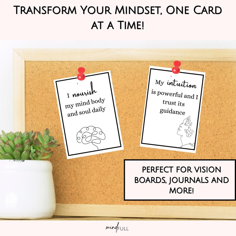 Floral Affirmation Cards: Self-love Quotes, Vision Board Printables ...