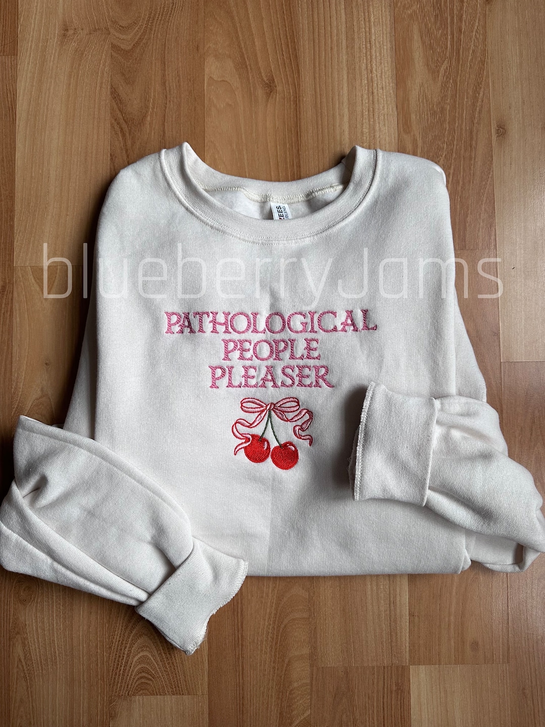 Pathological People Pleaser | Embroidered Crewneck - Etsy UK