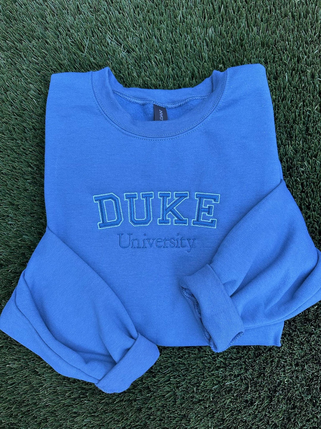 Embroidered Crewneck | Duke - Etsy