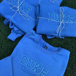 Embroidered Crewneck | Duke - Etsy