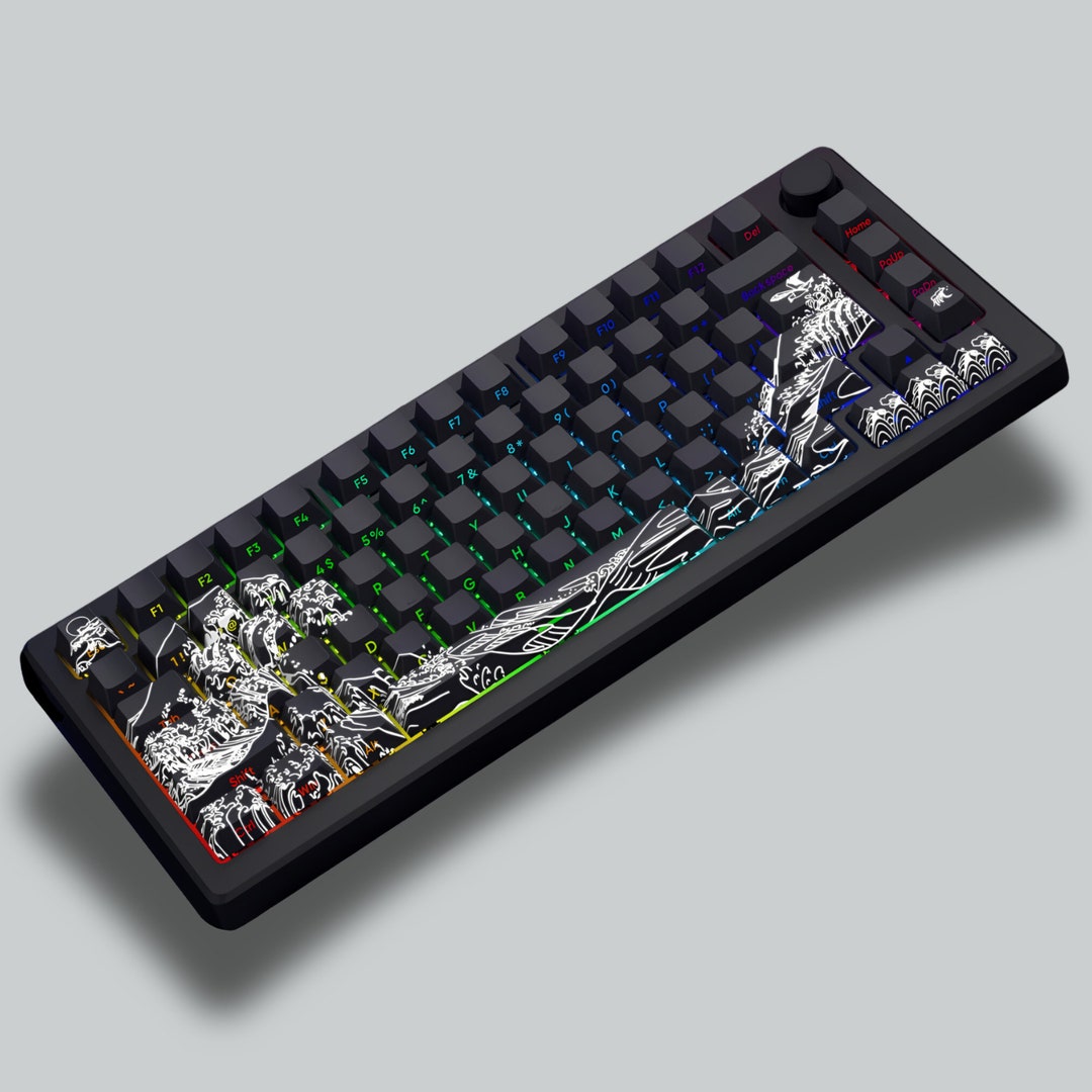 Great Wave off Kanagawa Mechanical Keyboard Keycap Set Cherry Profile ...