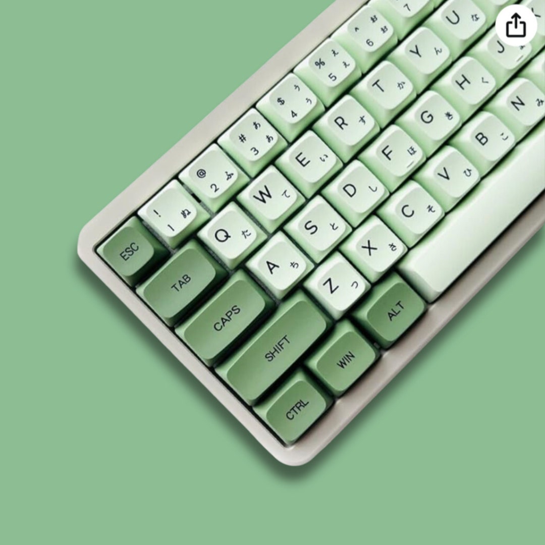 Matcha Green Tea Themed Keycaps Set 108 Keys PBT Dye-sublimated Custom ...