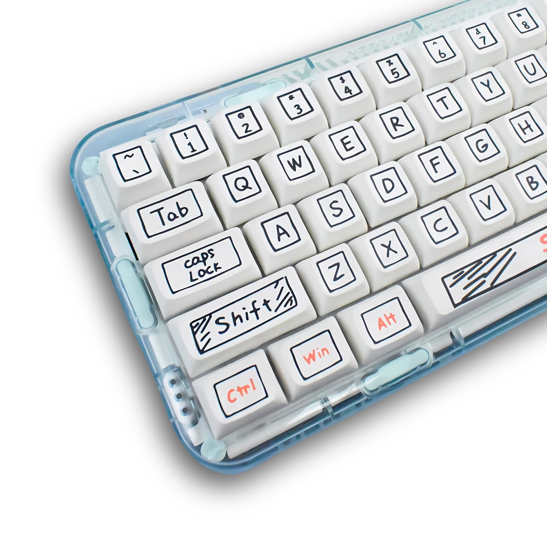 Doodle Sketch Themed Keycaps Set 125 Keys PBT Dye-sublimated Custom ...