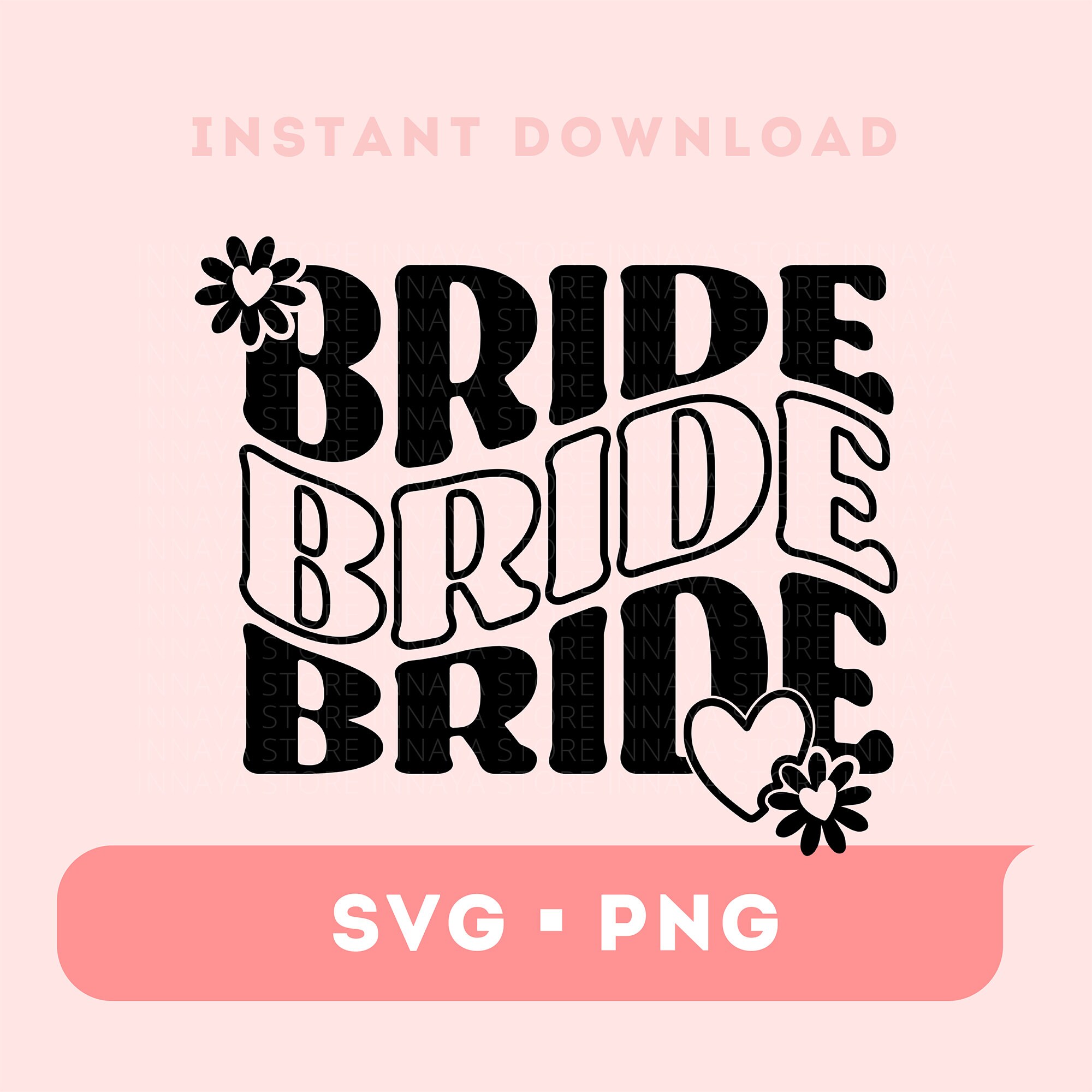 Bride Svg Design Bundle Wedding Svg Bridal Party Svg Bride - Etsy