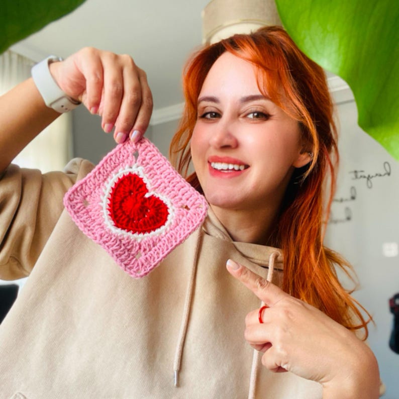 Crochet Heart Motif Pattern: Easy DIY Project (PDF) - Etsy