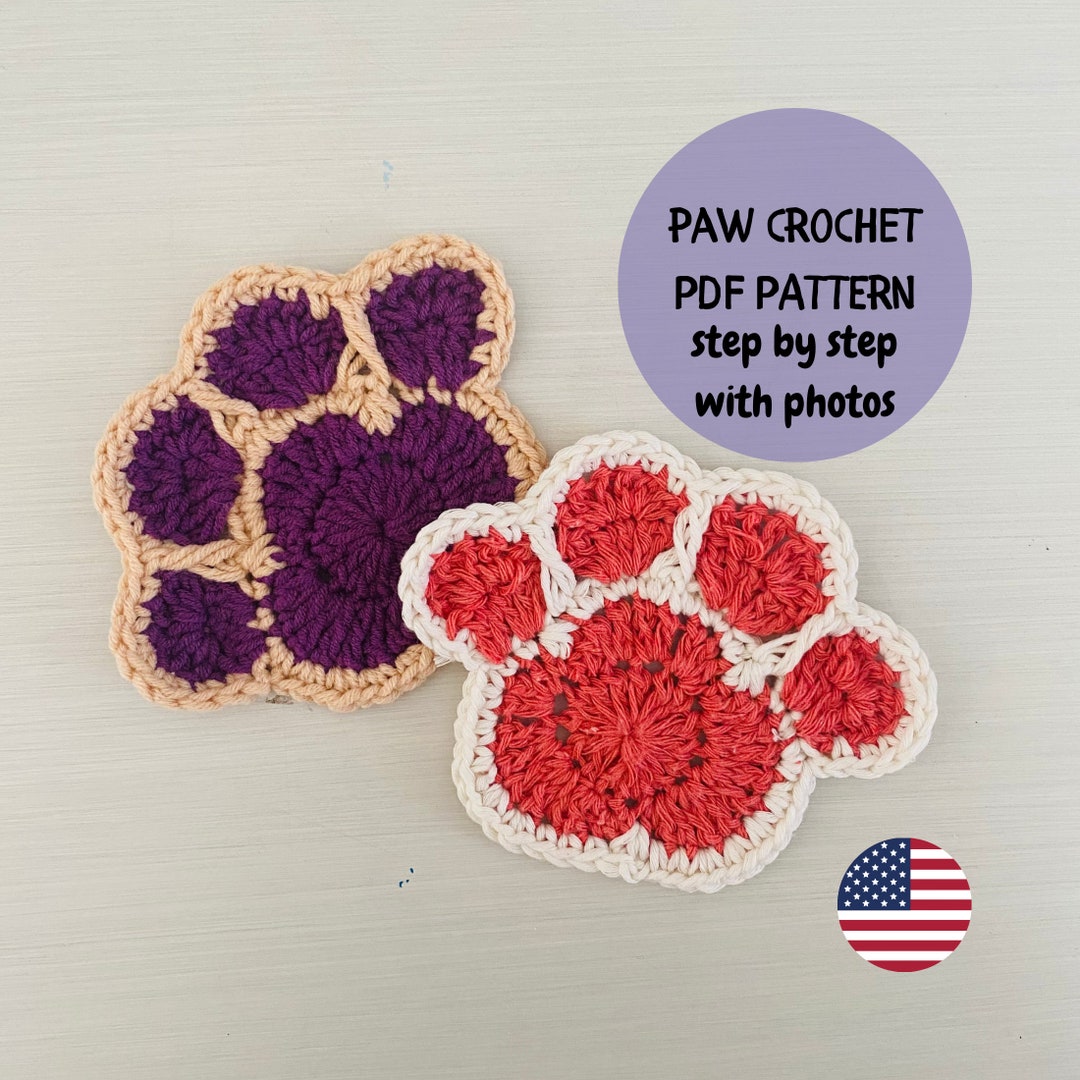 Crochet Cat Paw Pattern, Catlover Handmade Knit Gift, Crochet Cat and ...