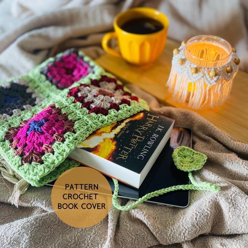 Granny Square Book Holder - Etsy