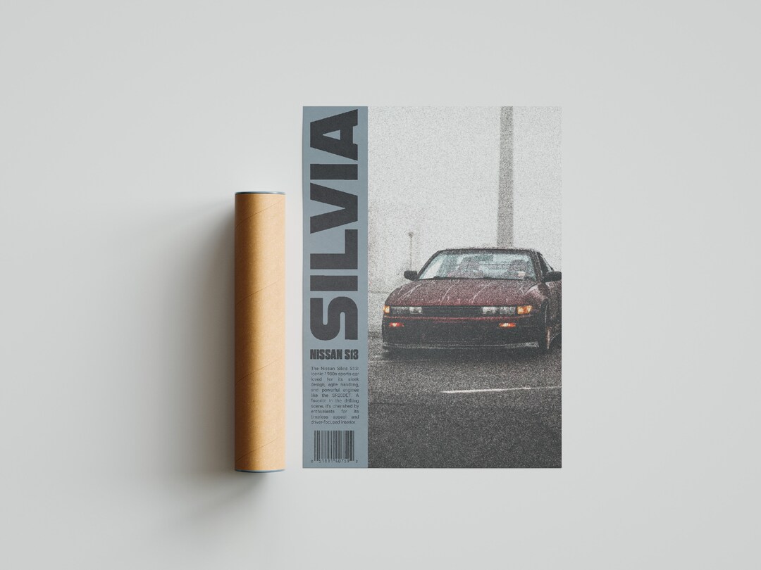 Nissan Silvia S13 Poster Gift for Him Car Poster JDM for Car Lovers ...