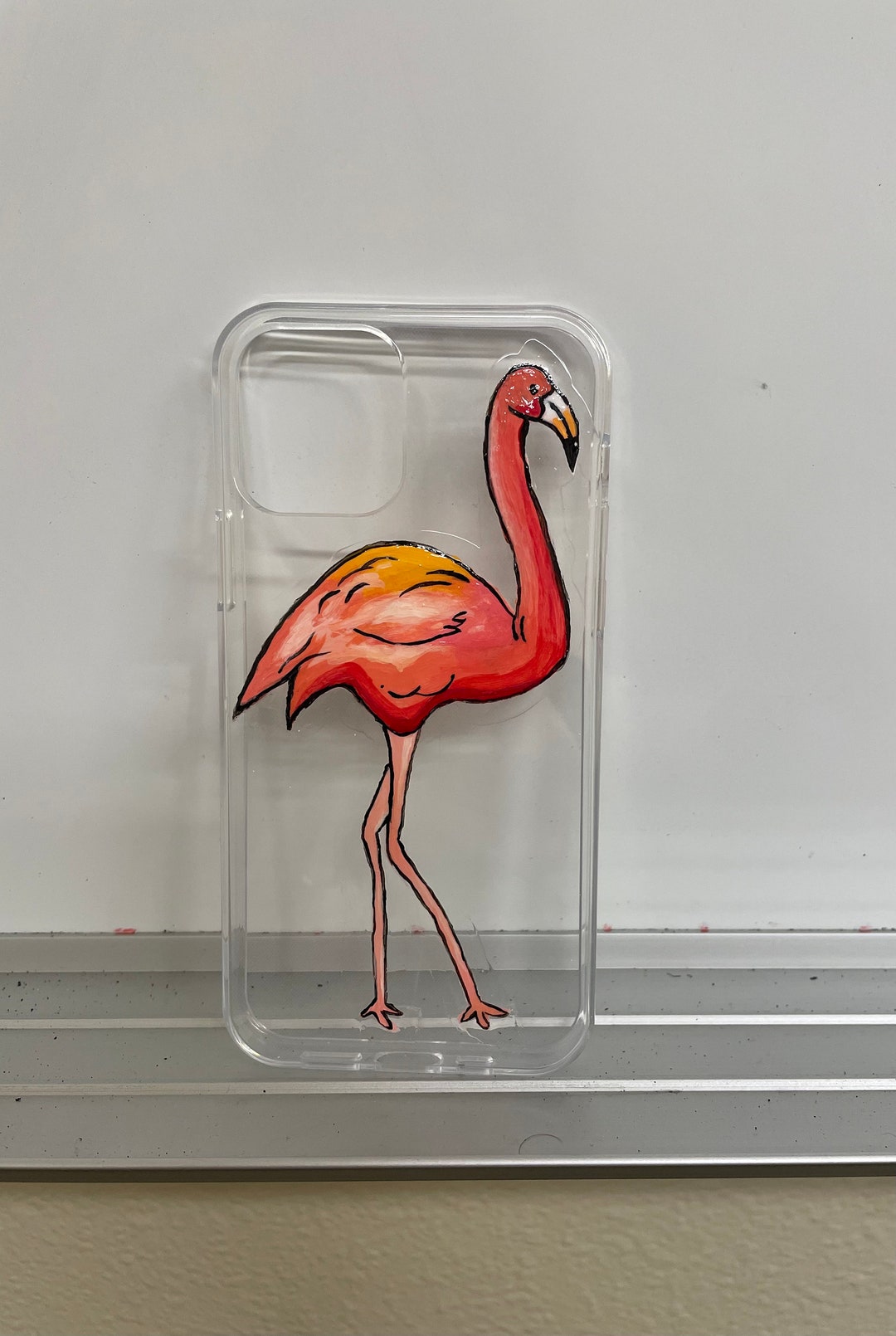 Flamingo Phone Casehand Paintediphone 12 - Etsy
