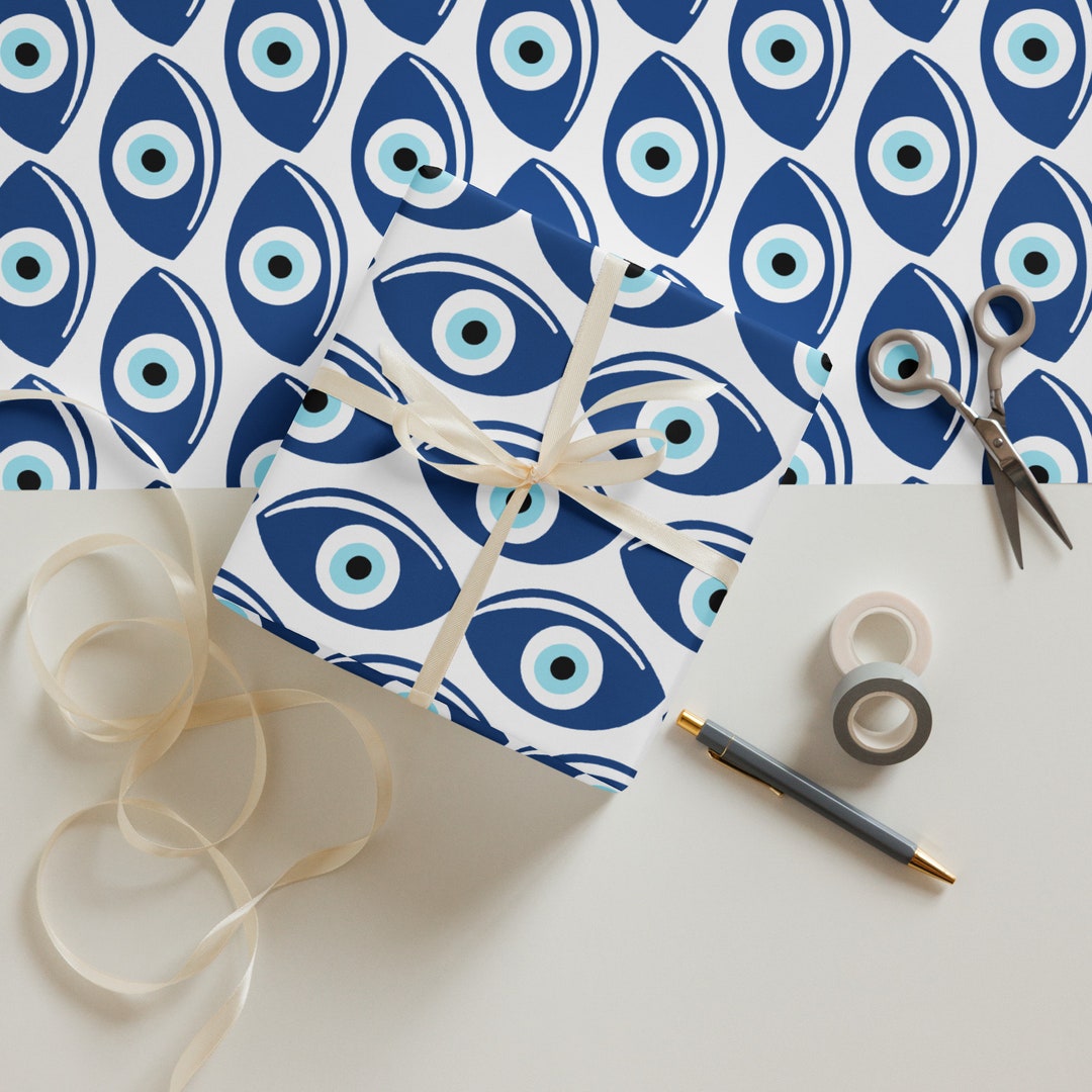 Evil Eye Wrapping Paper Sheets - Etsy