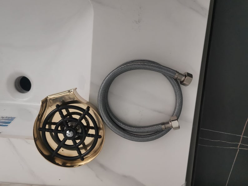 Unlacquered Brass Glass Rinser for Kitchen Sinks, Kitchen Sink ...