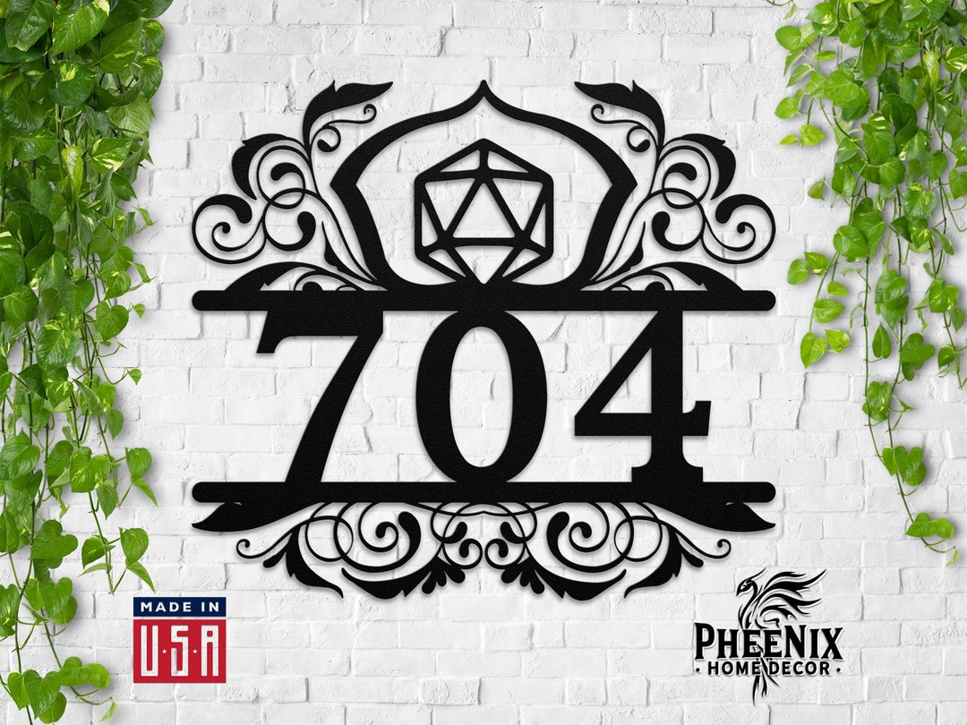Custom RPG Number Sign Address Plaque Personalized Gift for - Etsy