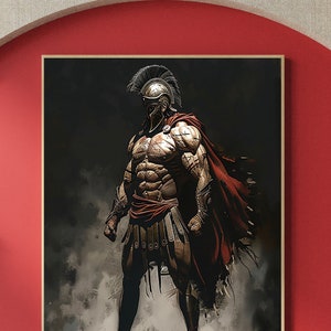 Spartan Strong Warrior AI Art Digital Image of Strength and Powerful ...