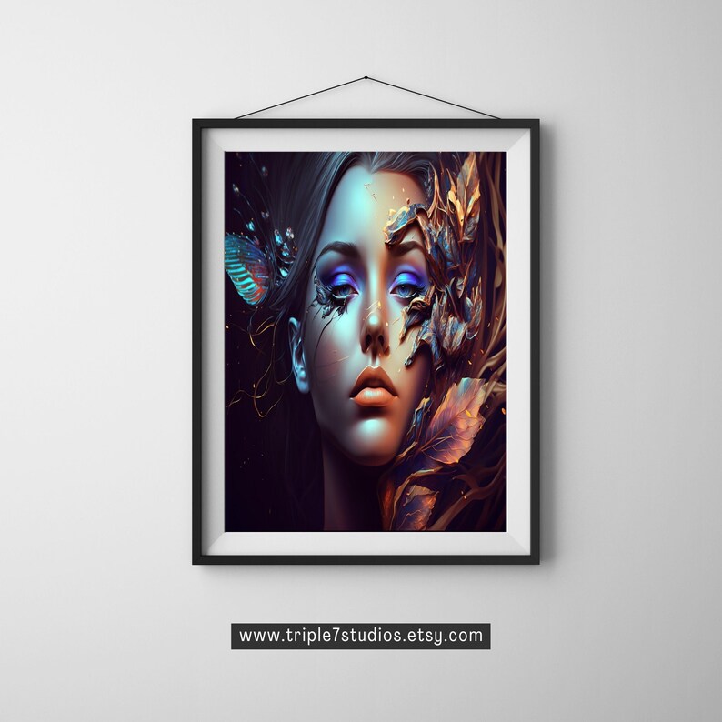 Mystical Dream Maiden - AI Art, Digital Download, Fantasy Portrait ...