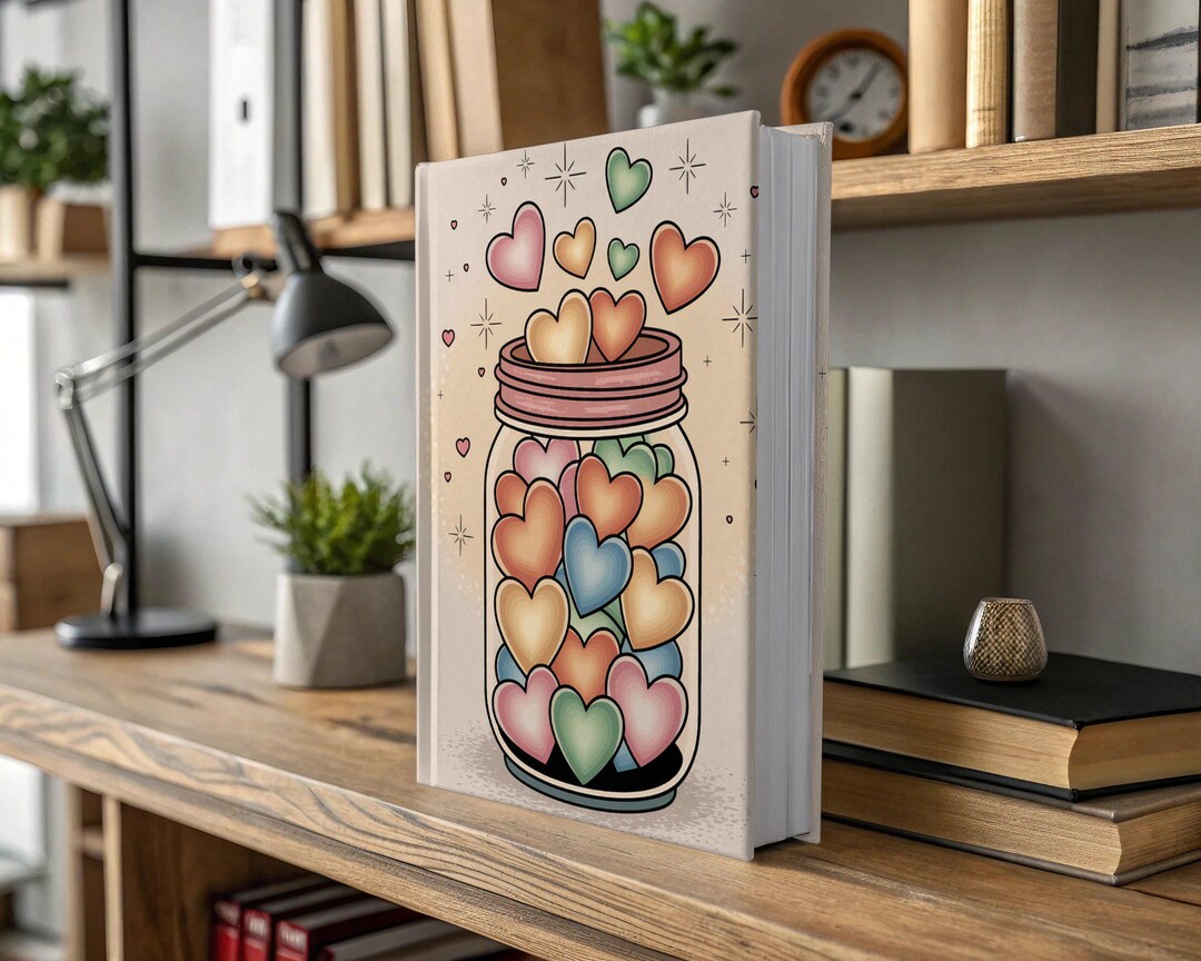Heart Jar Journals and Notebooks, Colorful Heart Design, Cute ...