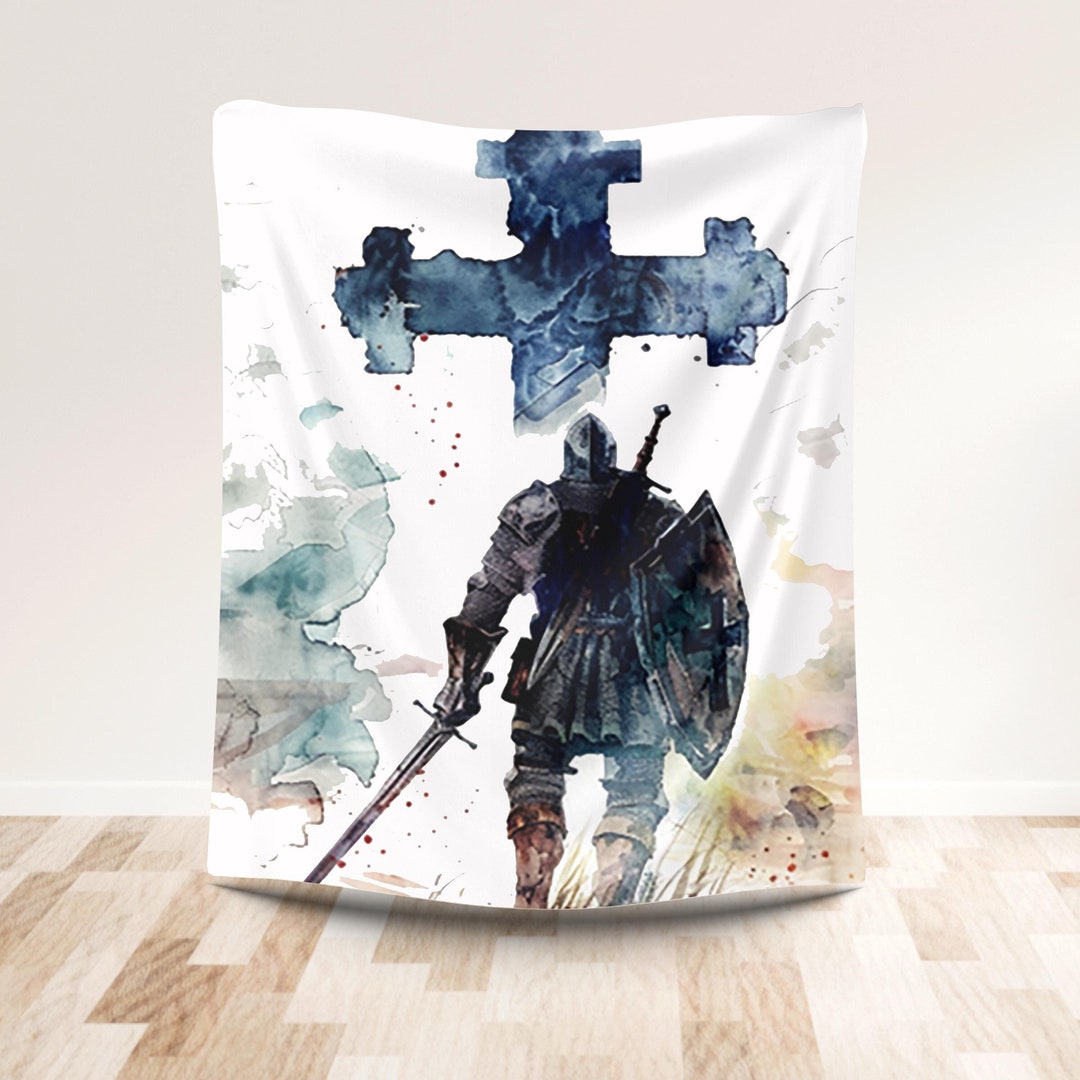 The Full Armor of God Sherpa Fleece Blanket, Jesus Faith Based ...