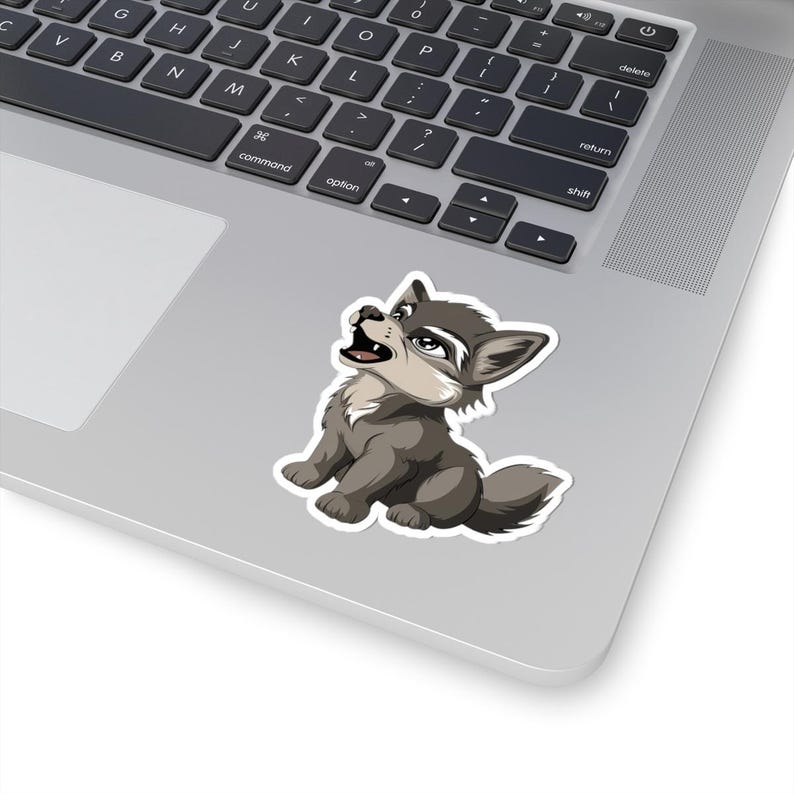 Wolf Howling Sticker, Wolf Baby Image, Animal Art, Cute Critter, Laptop ...