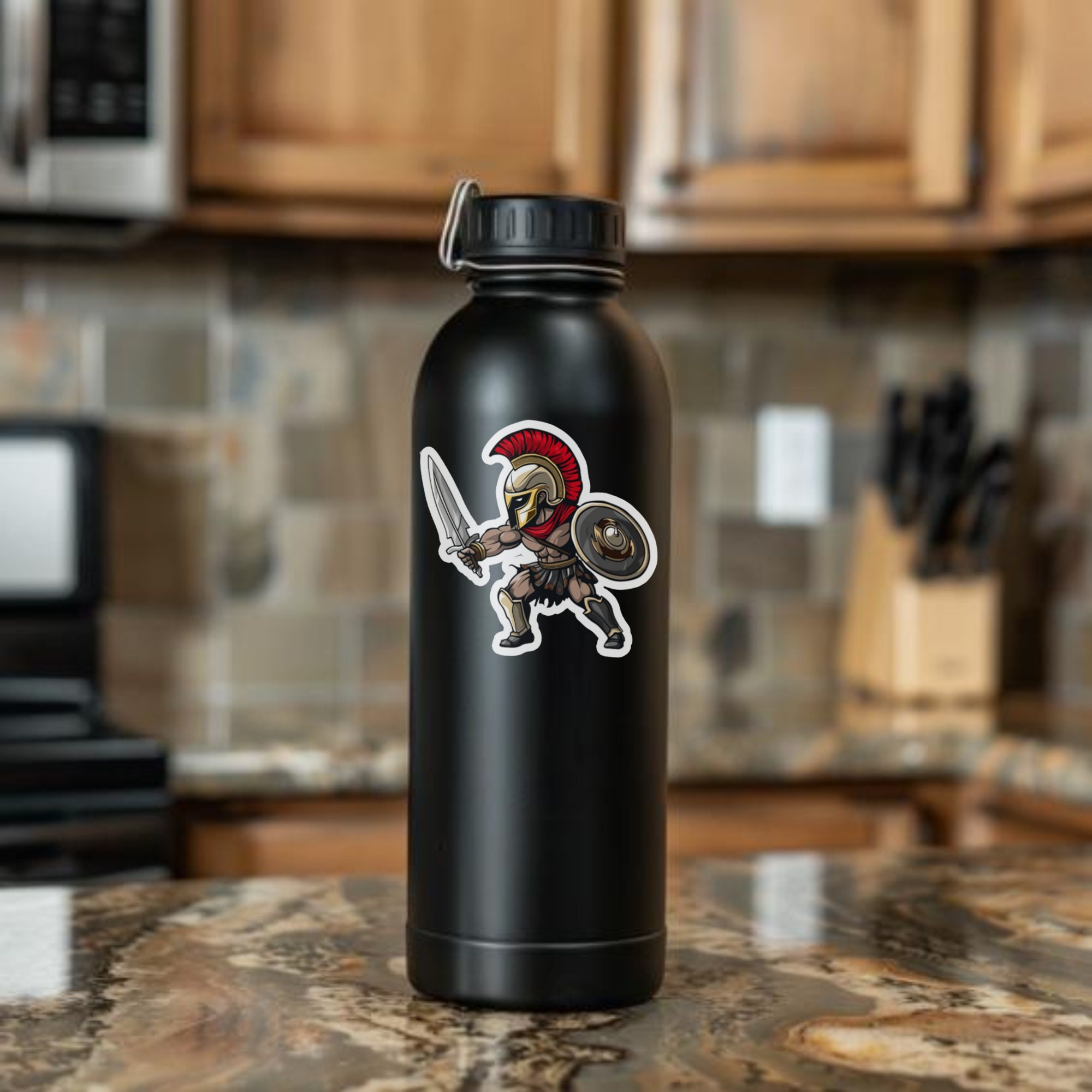 Spartan Warrior Vinyl Sticker, Fun Laptop Sticker, Cool Water Bottle ...