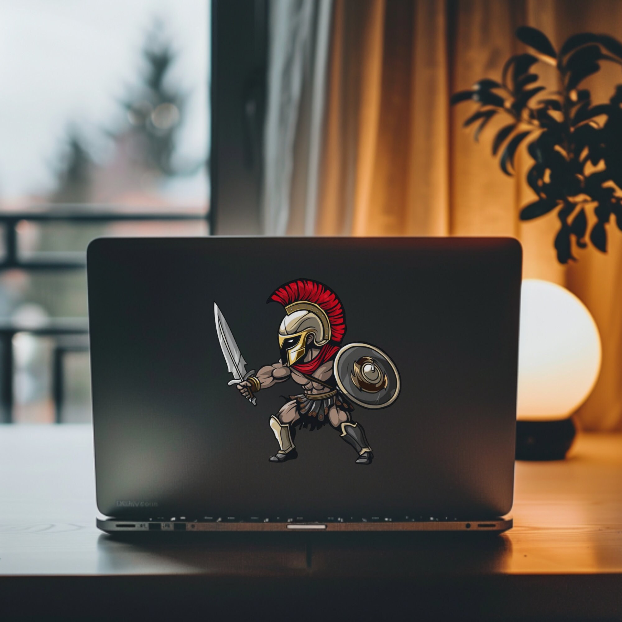 Spartan Warrior Vinyl Sticker, Fun Laptop Sticker, Cool Water Bottle ...