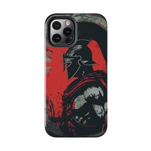 Spartan Warrior Phone Case, Tough Phone Case, Greek Mythology Art, Cool ...