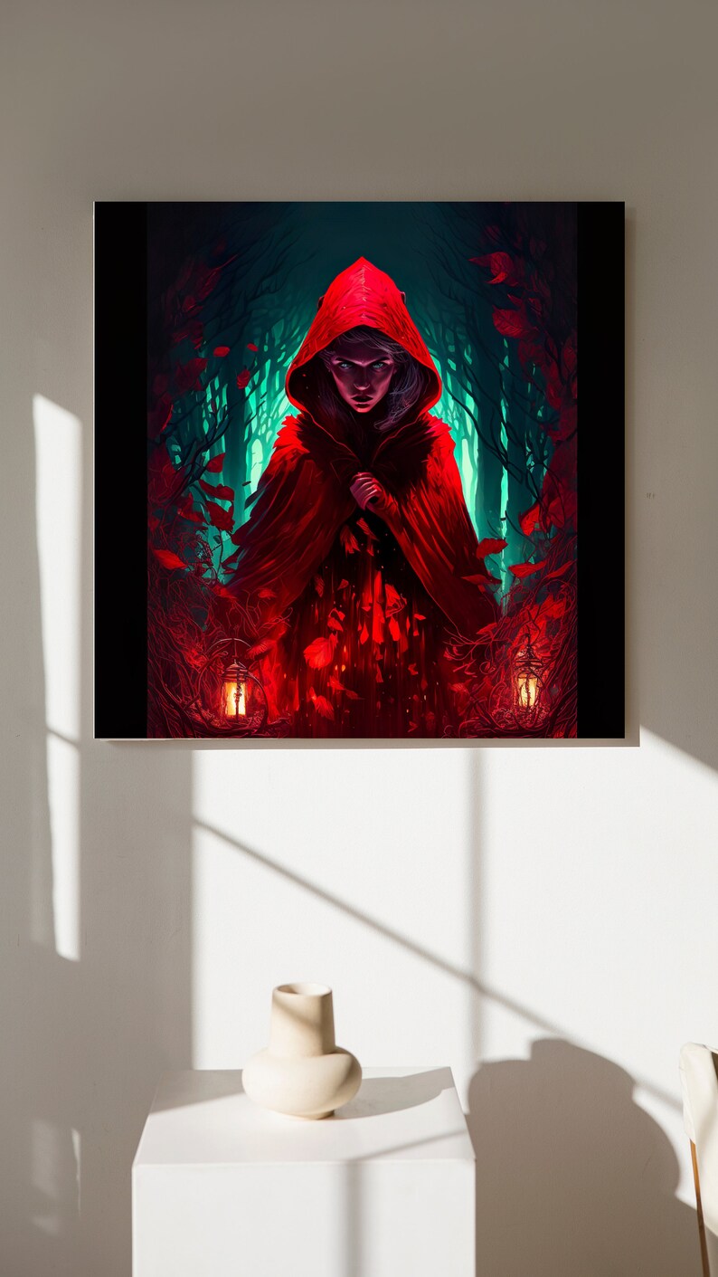 Little Red Riding Hood: Sinister Digital Art, AI Art, Fairytale Art ...