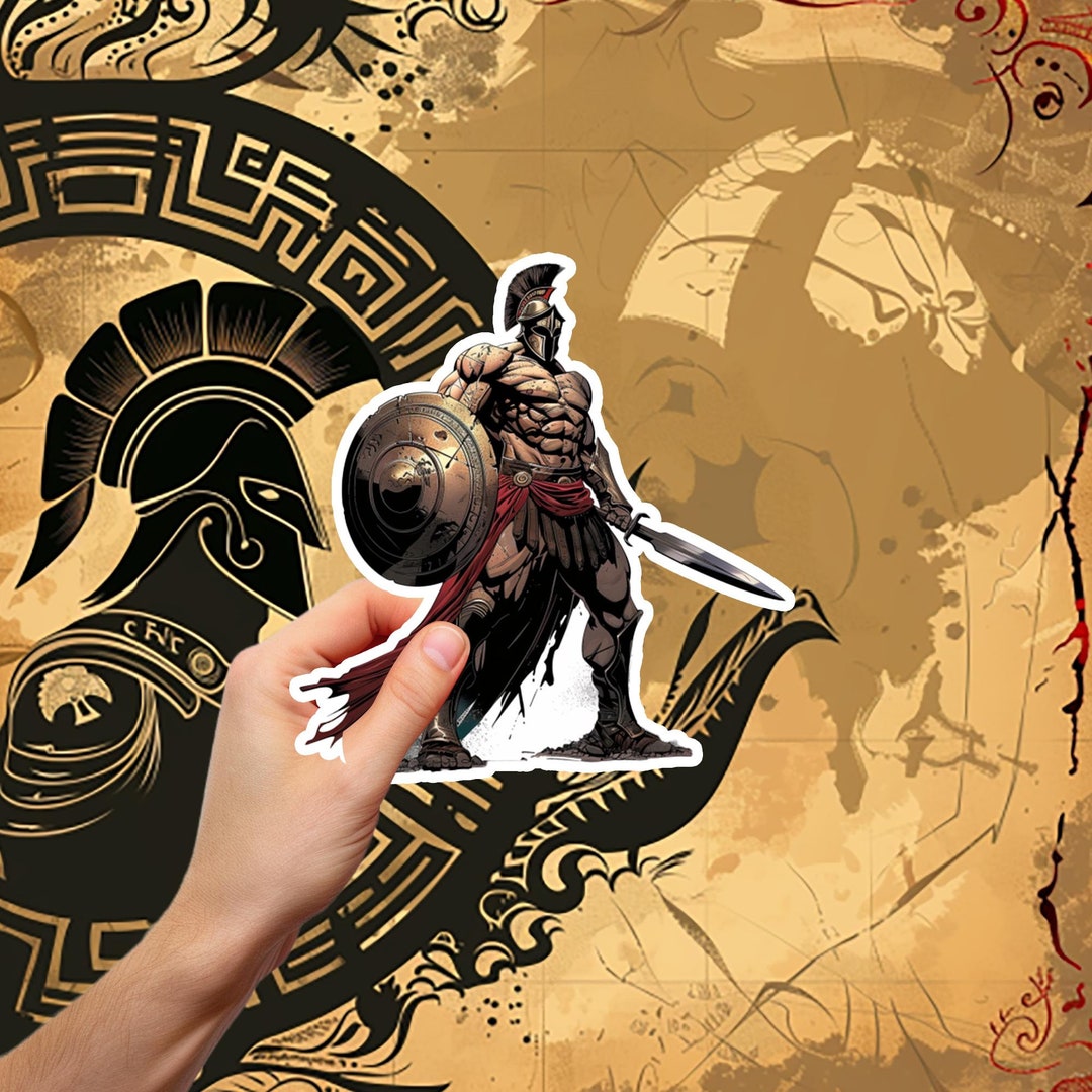 Spartan Strong Warrior Sticker of Strength and Powerful Warrior ...