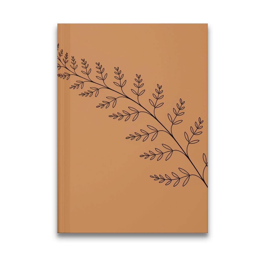Minimalist Floral Journals and Notebooks, Botanical Writing Diary, Line ...