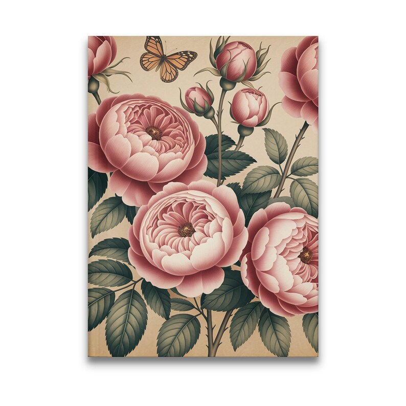Floral Journals and Notebooks, Butterfly Notebook, Peony Journal ...