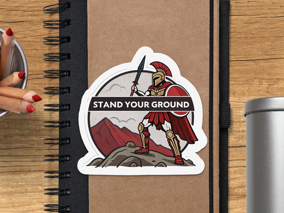 Spartan Warrior Sticker, Stand Your Ground Decal, Ancient Greece ...