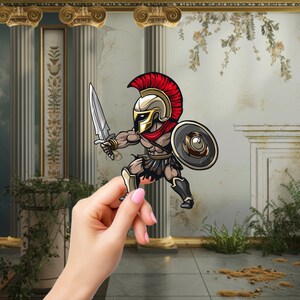 Spartan Warrior Vinyl Sticker, Fun Laptop Sticker, Cool Water Bottle ...