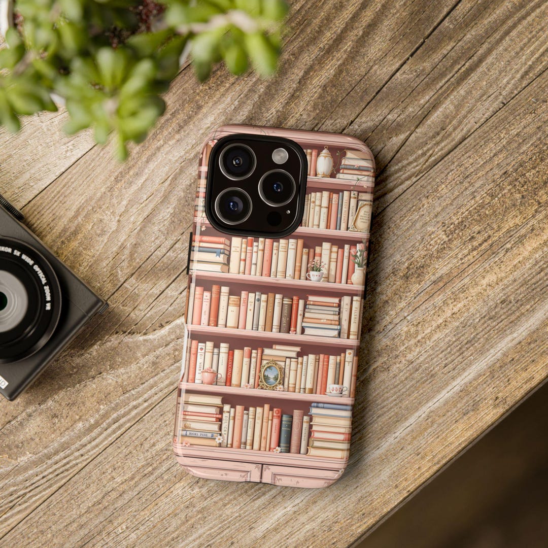 Bookshelf Romantasy iPhone and Samsung Case, Romance Literature Phone ...