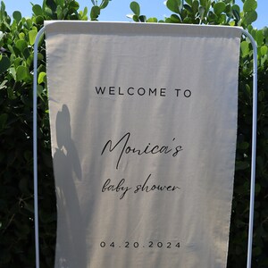 Baby Shower Linen Welcome Sign | Wedding Linen Welcome Sign | Linen ...