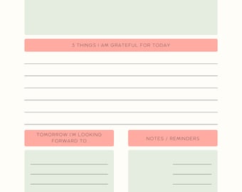 Gratitude Journal Page - Etsy