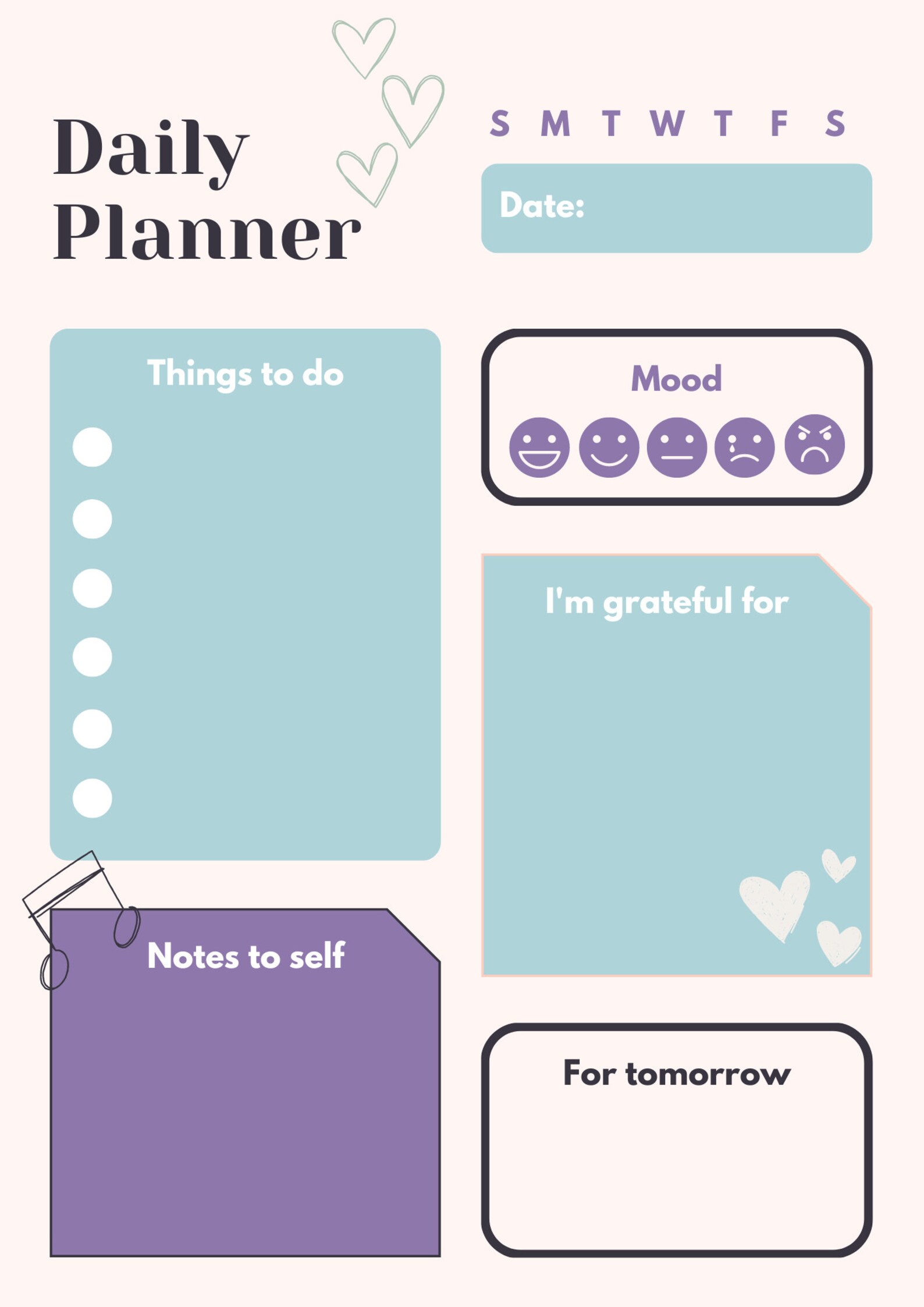 Daily Planner - PDF Download - Etsy