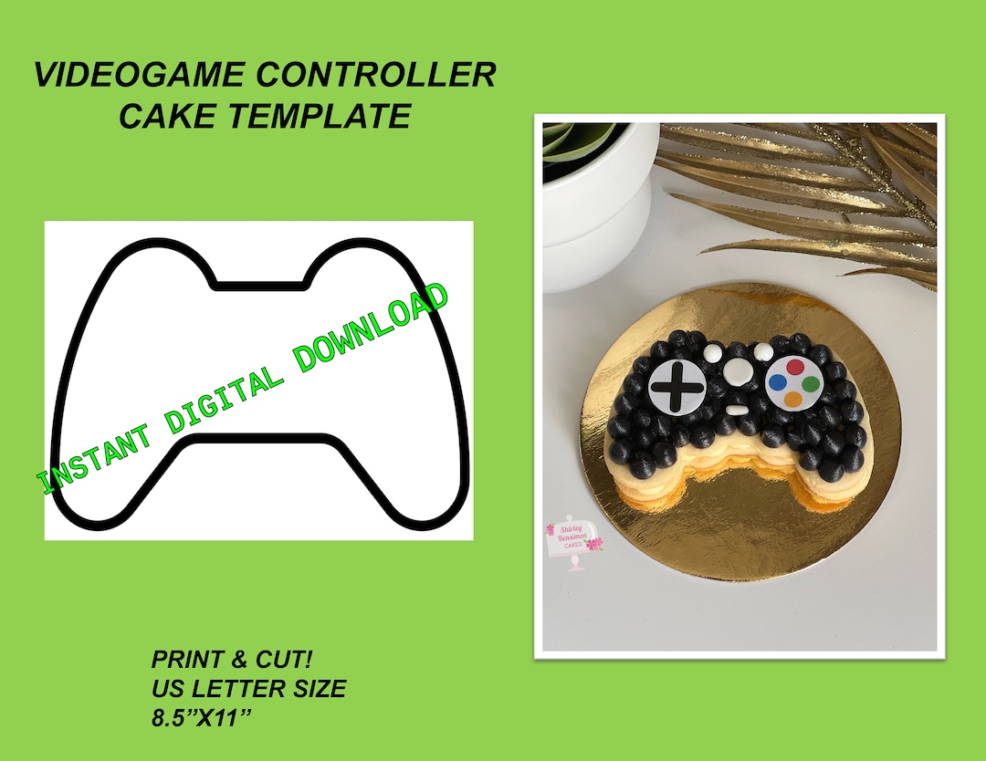 Video Game Controller Cake Template - Instant Digital Download - Etsy