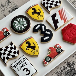 F1 Racecar Theme Stencils for Labels, Cookies, & Cupcakes, Printable ...