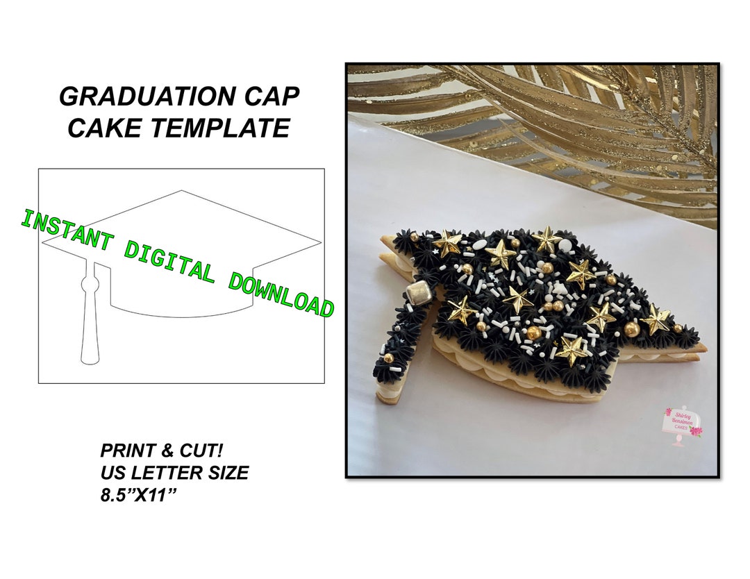 Graduation Cap Cake Template (printable) - Instant Digital Download - Etsy