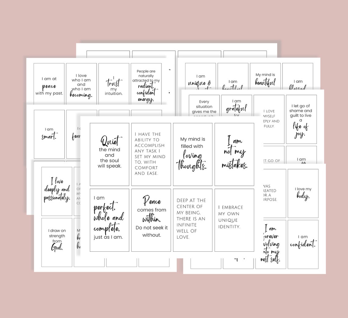 Affirmation Cards Printable, Positive Affirmation Cards, Printable ...