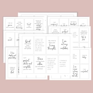 64 Positive Affirmation Cards Printable, Self-love (PDF) - Etsy