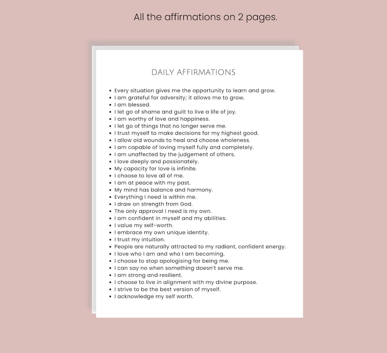 Affirmation Cards Printable, Positive Affirmation Cards, Printable ...