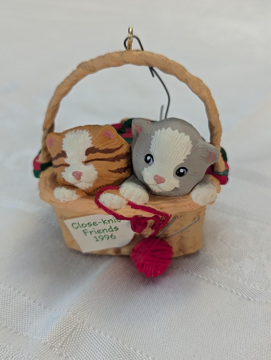 Hallmark 1996 Close Knit Friends Vintage Ornament Kittens in a Basket ...